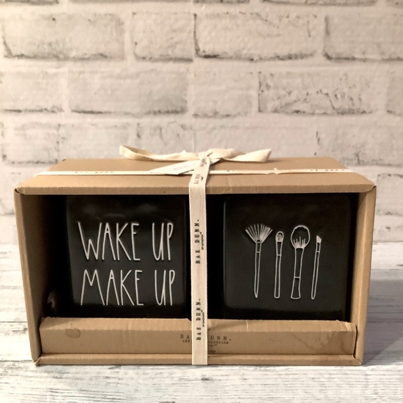 Rae Dunn | Bath | Rae Dunn Ceramic Wake Up Make Up Set | Poshmark